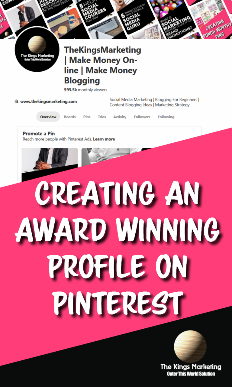Creating an Award-Winning Profile on Pinterest - The Kings Marketing
